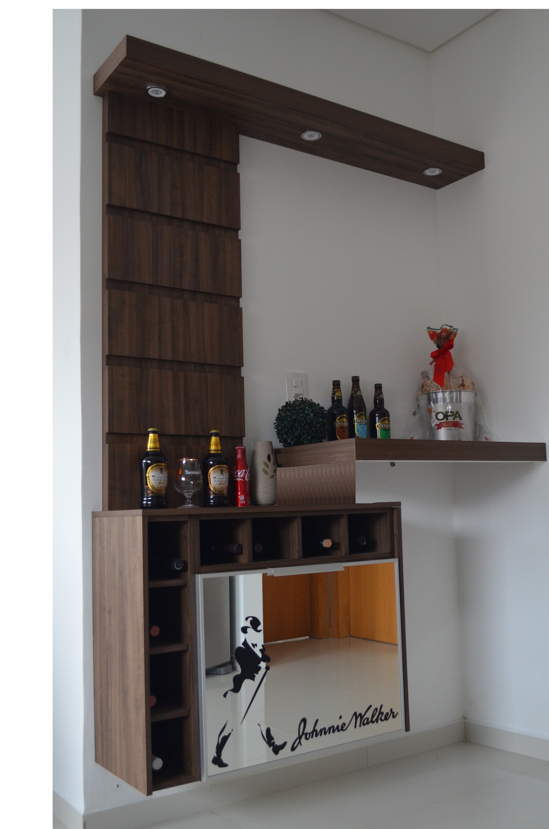 Barzinho Com Adega,bancada,espelho Em Mdf Cozinha bar sala