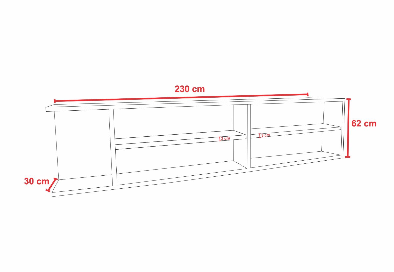 Aparador Sofá Reto em Mdf