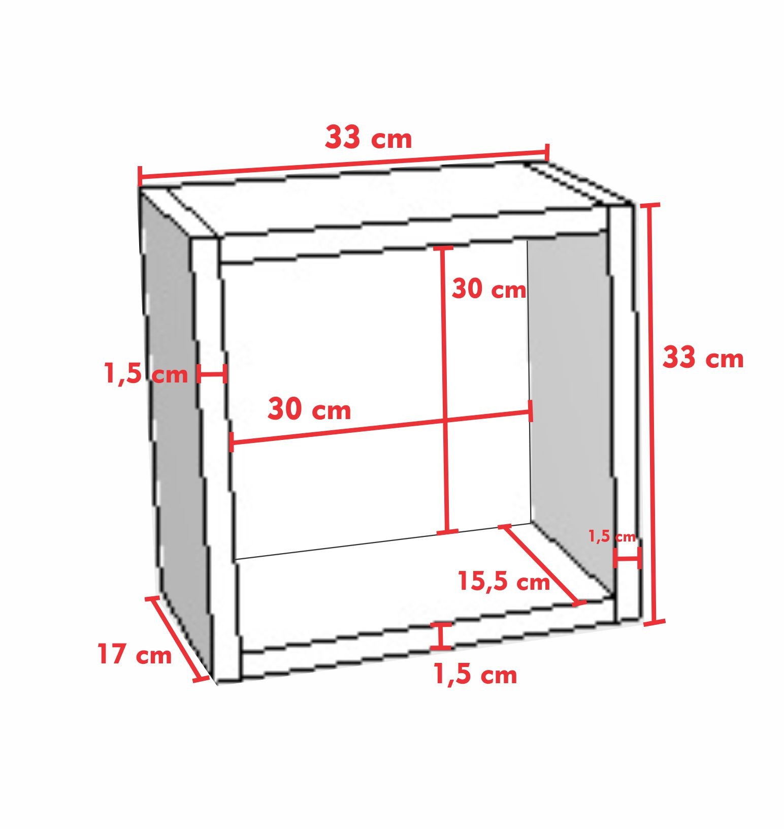 Nicho em Mdf 30x30x17cm