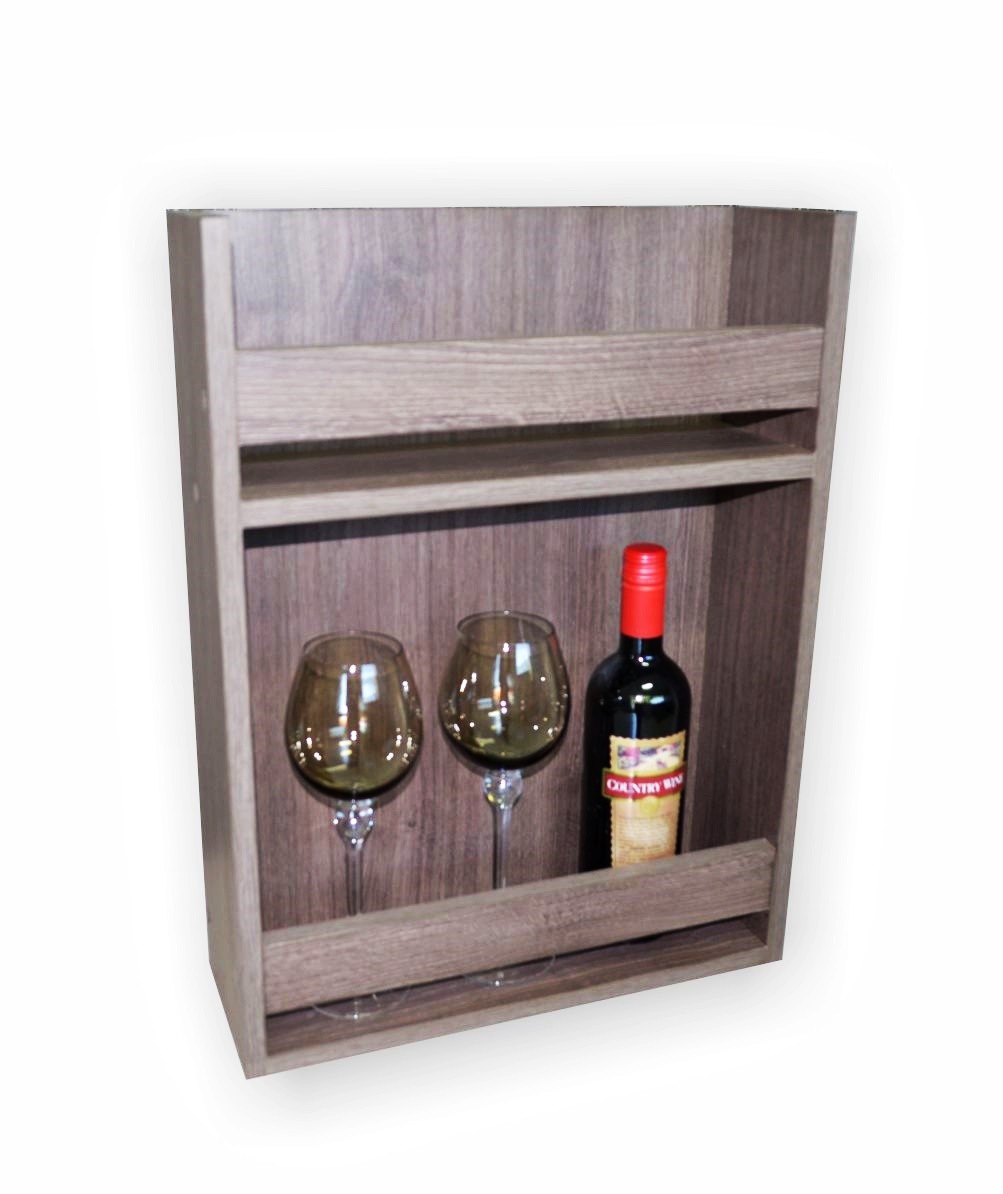 Nicho Porta Vinhos e Taças em Mdf